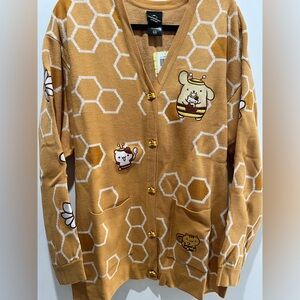 Sanrio | Sweaters | Sanrio Pompompurin And Friends Honeycomb Cardigan ...